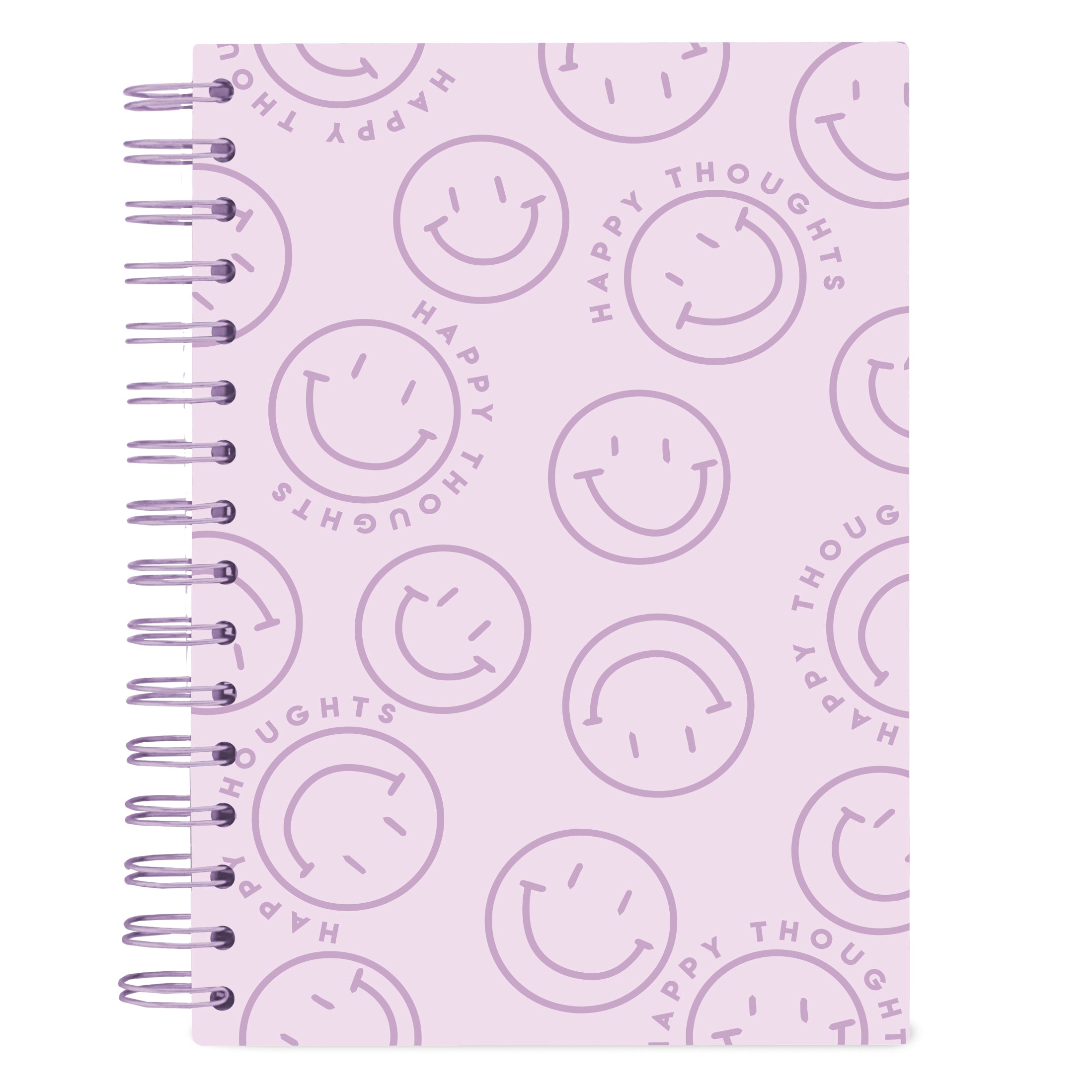 Purple Smileys 6 x 8 Spiral Hard Cover Journal – Graphique de France