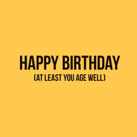 Age Only Matters Birthday Card – Graphique de France
