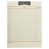 Library Card Large To-Do Notepad | Cream | 150 Sheets – Graphique de France