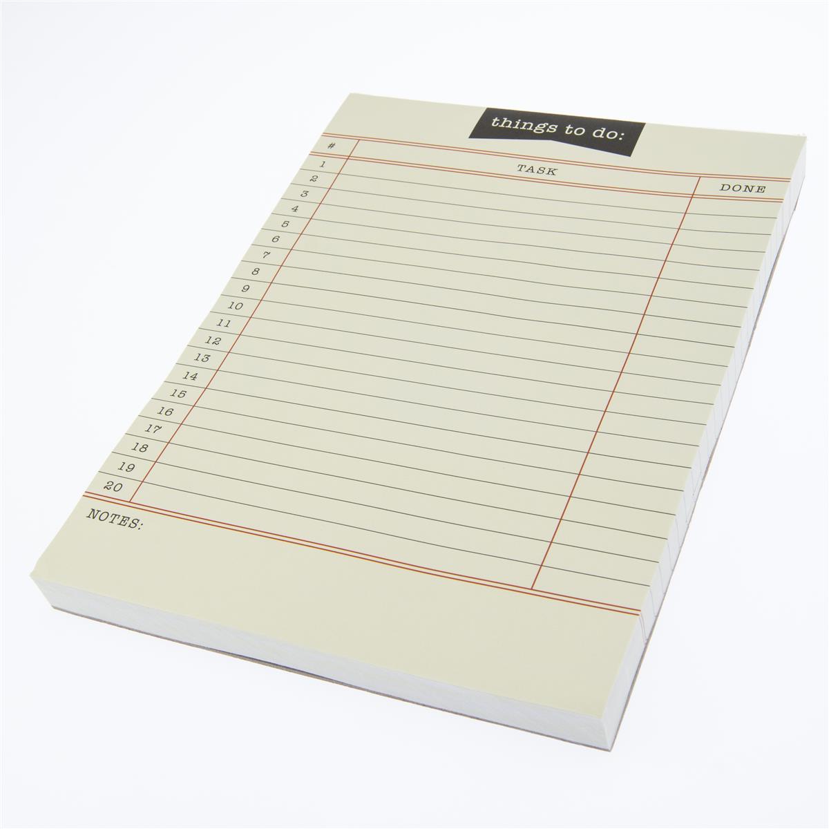 Library Card Large To-Do Notepad | Cream | 150 Sheets – Graphique de France