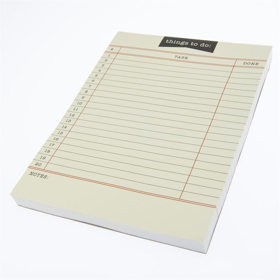 Library Card Large To-Do Notepad | Cream | 150 Sheets – Graphique de France