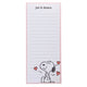 Snoopy Hearts Magnetic Notepad | White | 100 Sheets | Peanuts ...