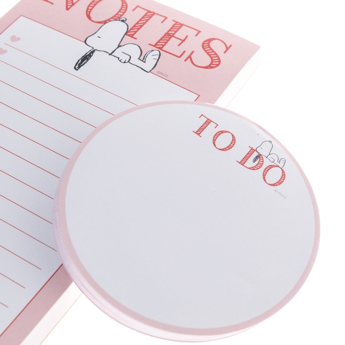 Pink Snoopy Laying Notepad Set | 2 ct | White | 86 Sheets & 59 Sheets ...