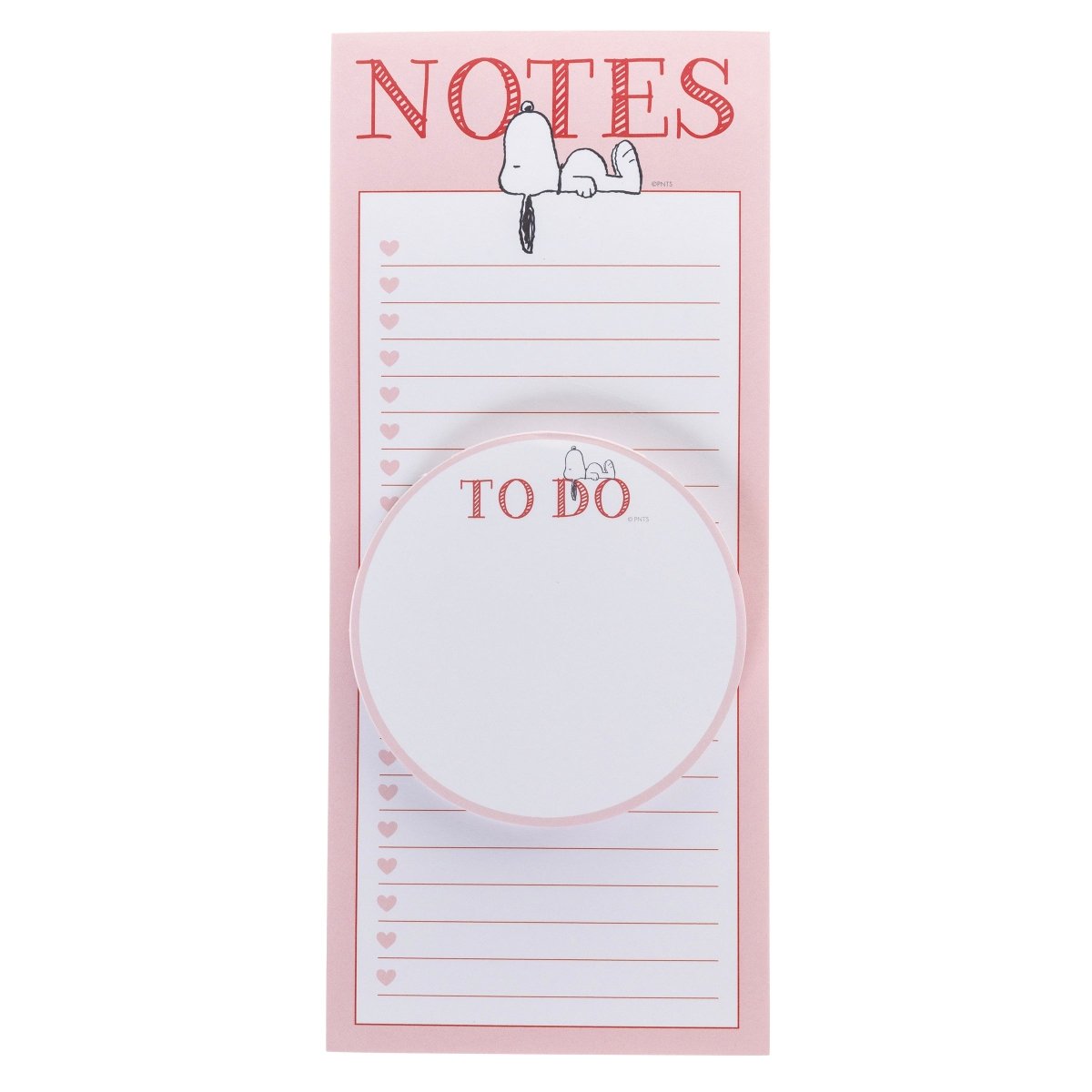 Pink Snoopy Laying Notepad Set | 2 ct | White | 86 Sheets & 59 Sheets ...