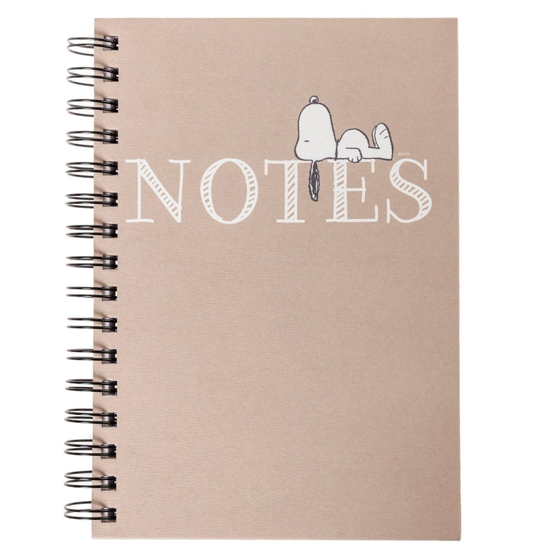 Snoopy Laying Spiral Journal | Taupe Hardcover | 160 Lined Pages ...