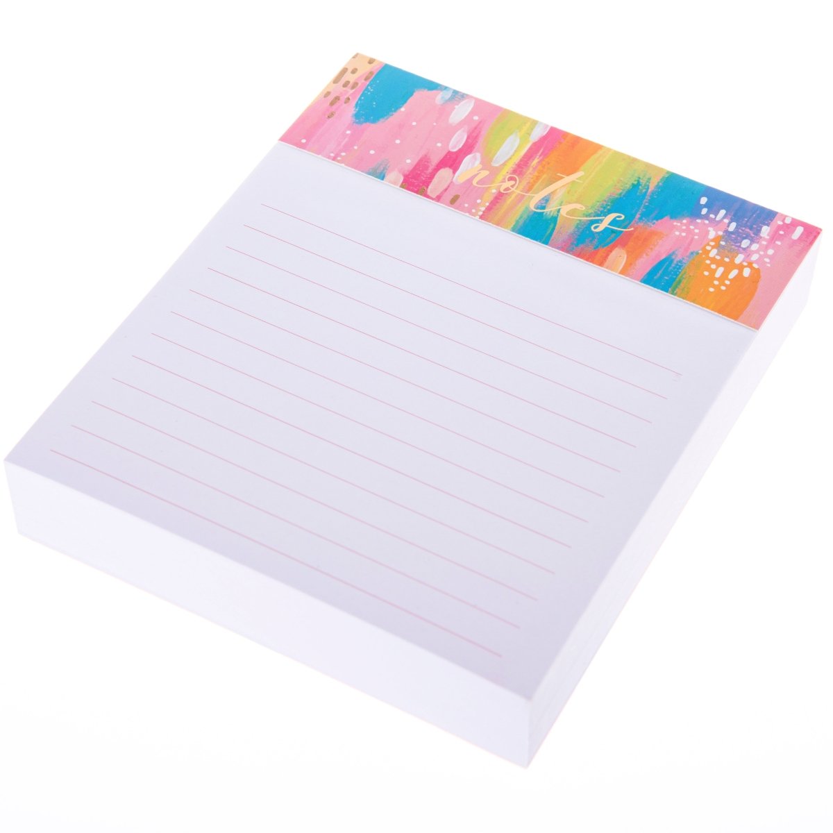 Ettavee Brushstrokes Jotter Notepad | White & Multicolor | 250 Sheets ...