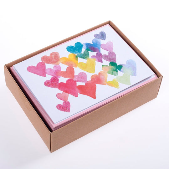 Love in Color Boxed Cards | 16 ct | White & Rainbow | Includes ...