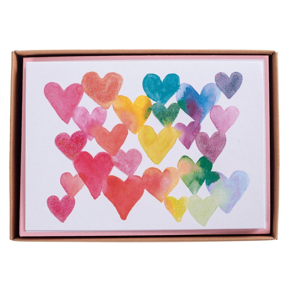 Love in Color Boxed Cards | 16 ct | White & Rainbow | Includes ...