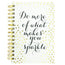Sparkle Spiral Journal | White & Gold | 6 x 8 | Hardcover | 160 Lined ...