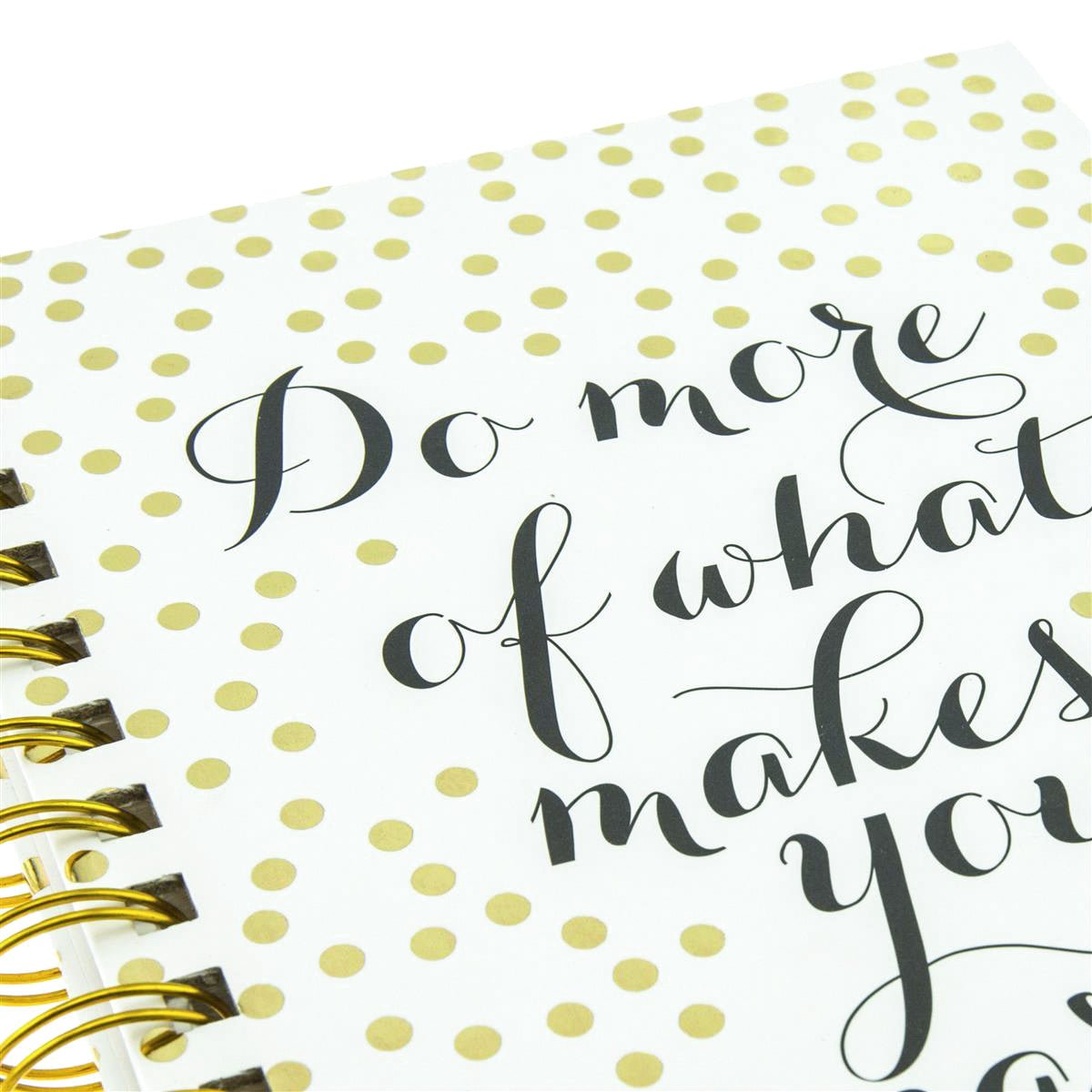 Sparkle Spiral Journal | White & Gold | 6 x 8 | Hardcover | 160 Lined ...